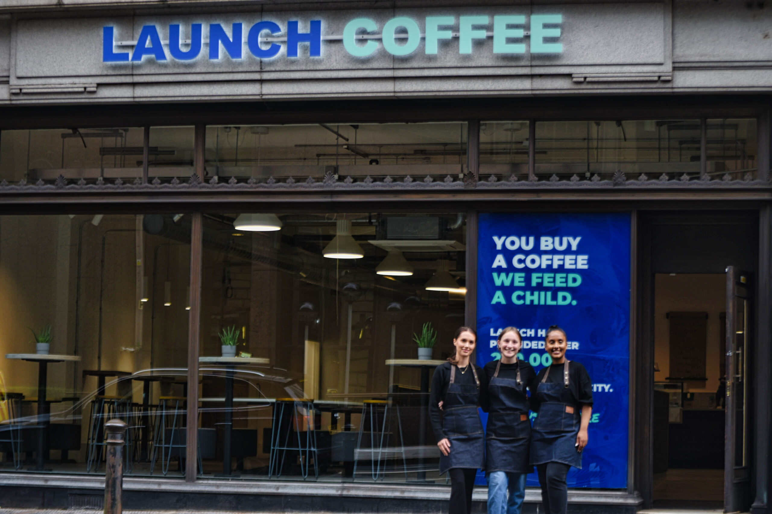 Launch Coffee : You Buying a Coffee Helps Us feed A Kid